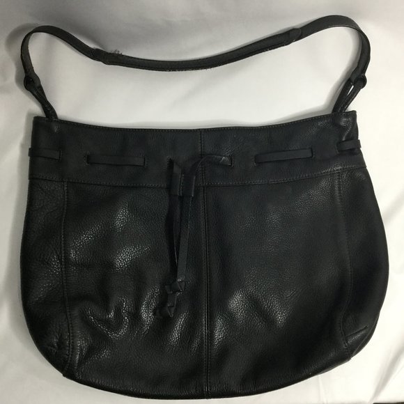 J. Jill | Bags | Jjill Medium Black Leather Shoulder Hobo Tote | Poshmark